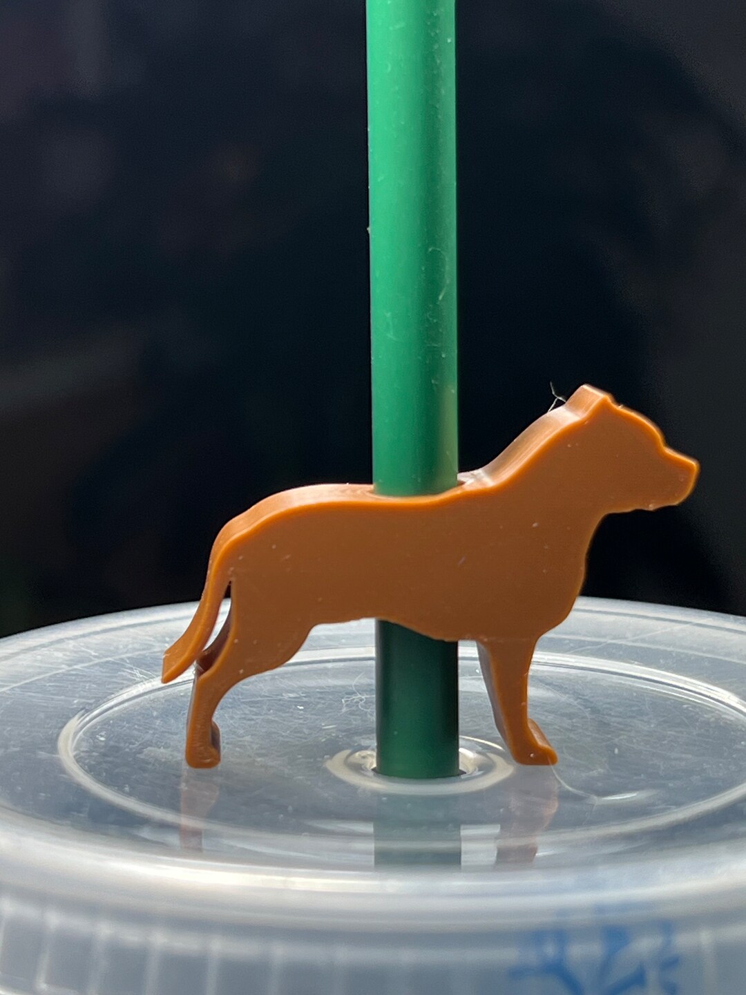 Pit Bull (pitbull) Straw Topper - Starbucks Straw - Etsy