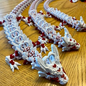 Valentine's Heart Articulating Dragon | Dark Heart or Light Heart | 3 ...