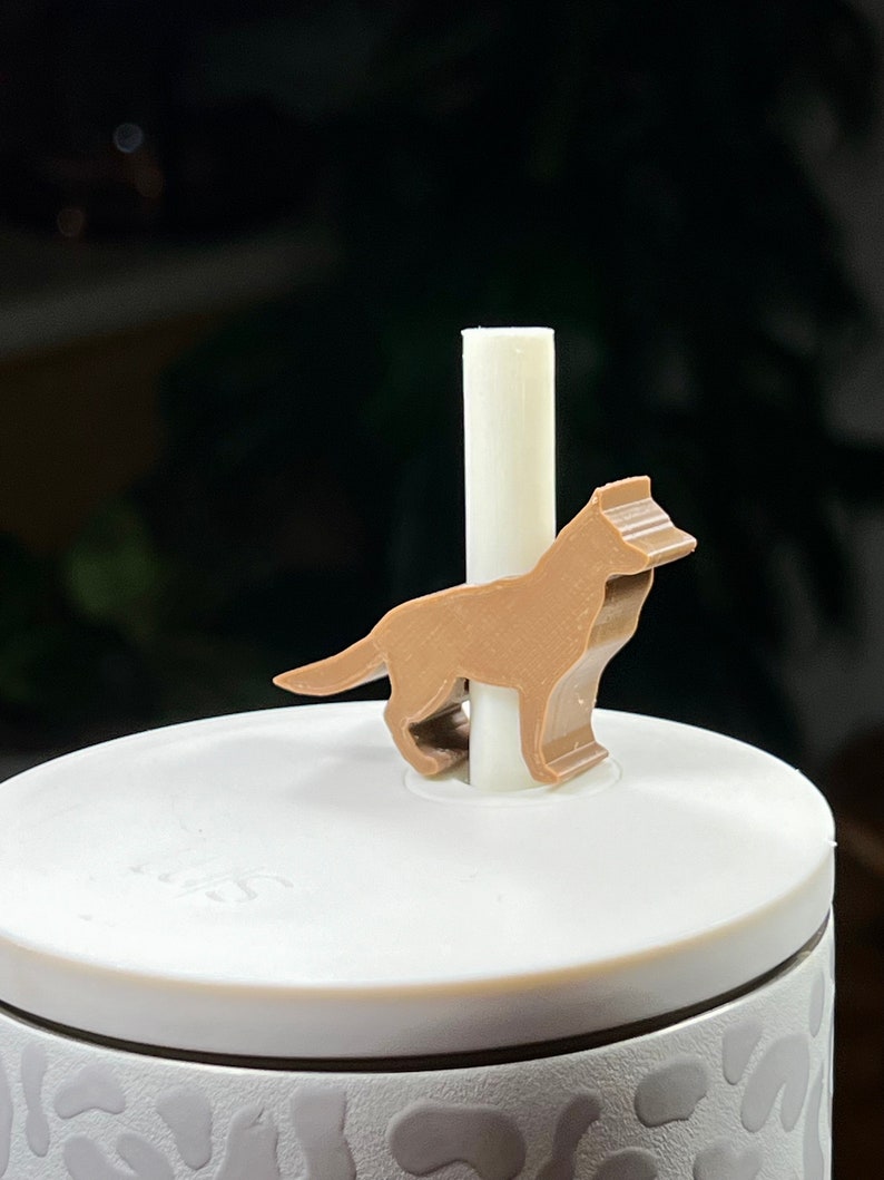 German Shepherd Straw Topper - Simple Modern Straw - Etsy
