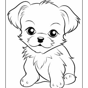 Cute Dog Coloring Pages for Kids, Dog Coloring Pages for Kids, Coloring ...
