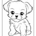 Cute Dog Coloring Pages for Kids, Dog Coloring Pages for Kids, Coloring ...