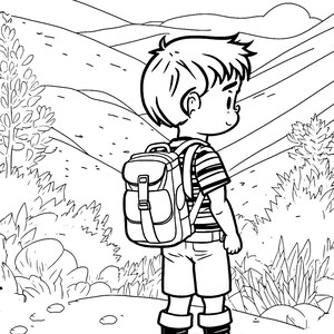 Mountain Adventure Coloring Pages for Kids, Coloring Pages for Kids ...