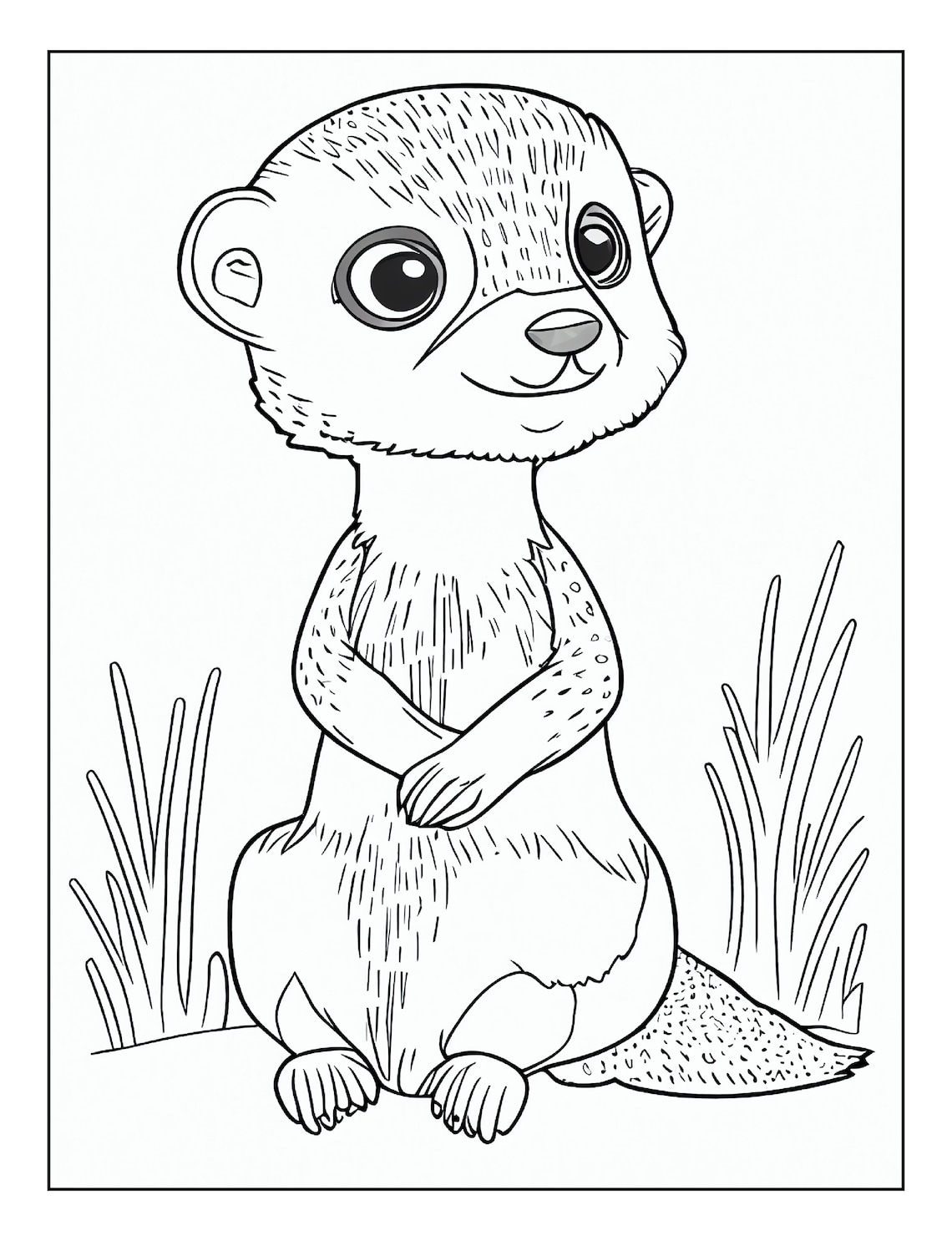 Cute Animals Coloring Pages for Kids, Cute Animals Coloring Book for ...
