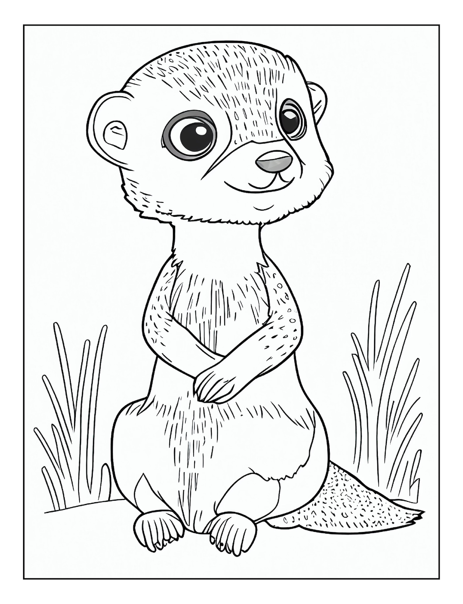 Cute Animals Coloring Pages for Kids, Cute Animals Coloring Book for ...