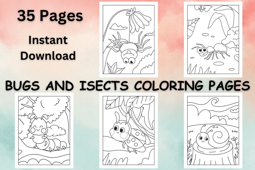 Bugs and Insects Coloring Pages for Kids, Bugs and Insects Coloring ...