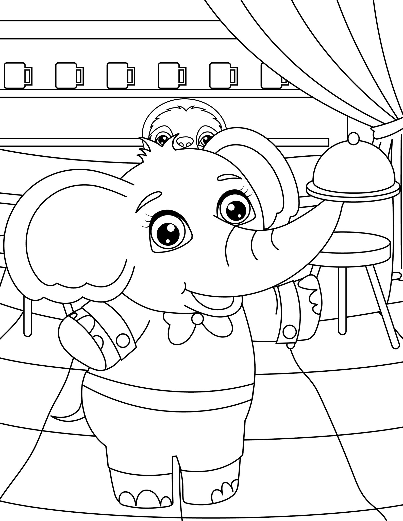 Little Elephants Coloring Pages for Kids, Elephant Coloring Pages, Kids ...