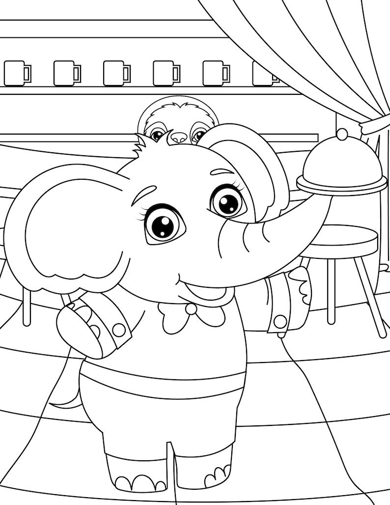 Little Elephants Coloring Pages for Kids, Elephant Coloring Pages, Kids ...