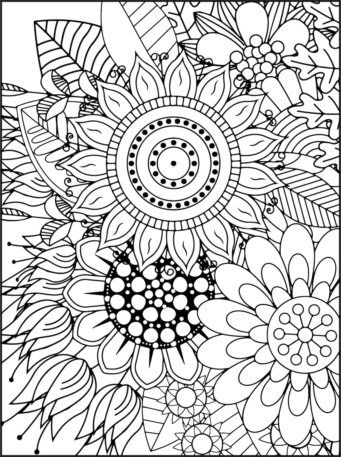250 Flower Design Coloring Pages for All Ages, Coloring Pages for ...