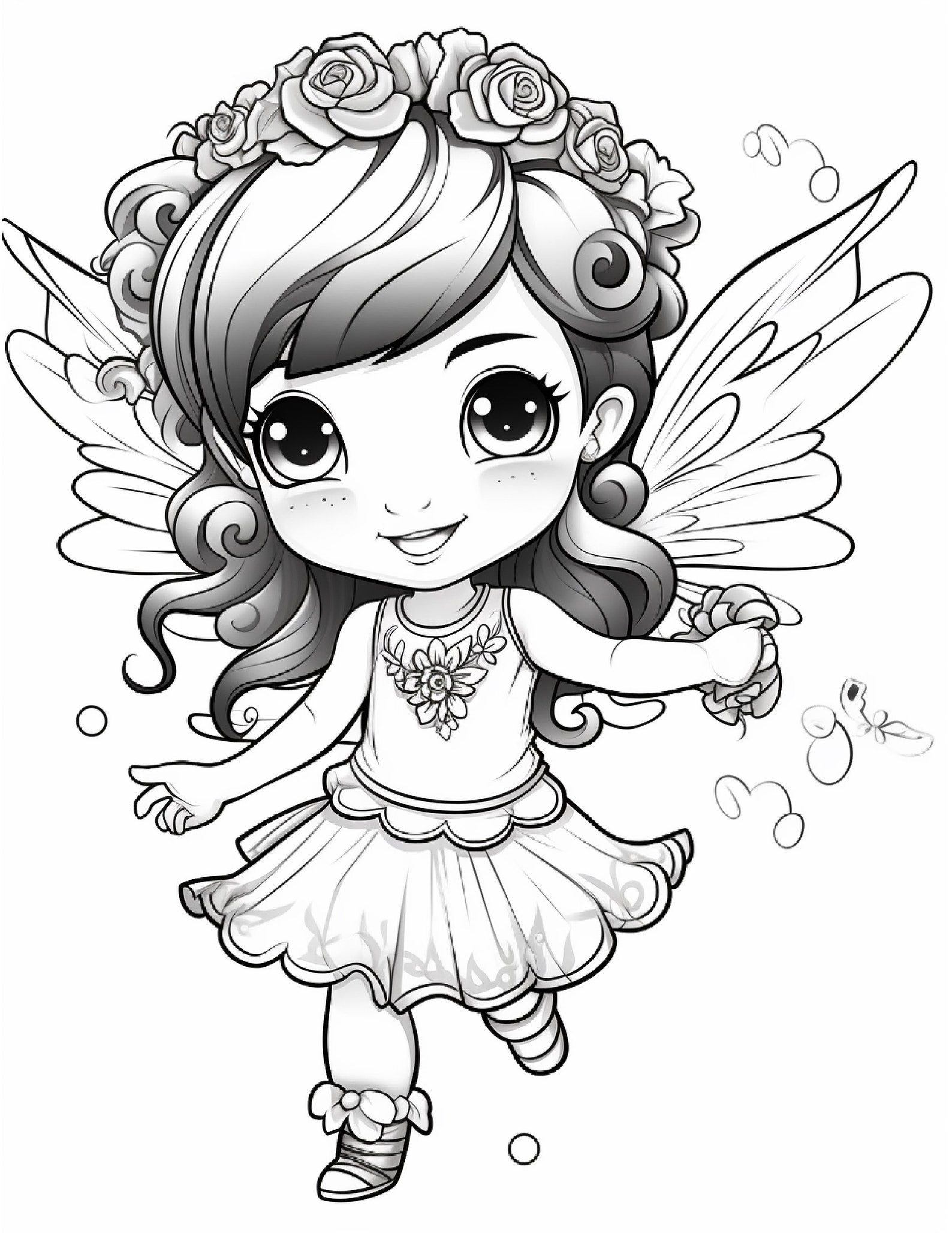 100 Cute Fairy Princess Coloring Pages for Kids, Fairy Princess ...