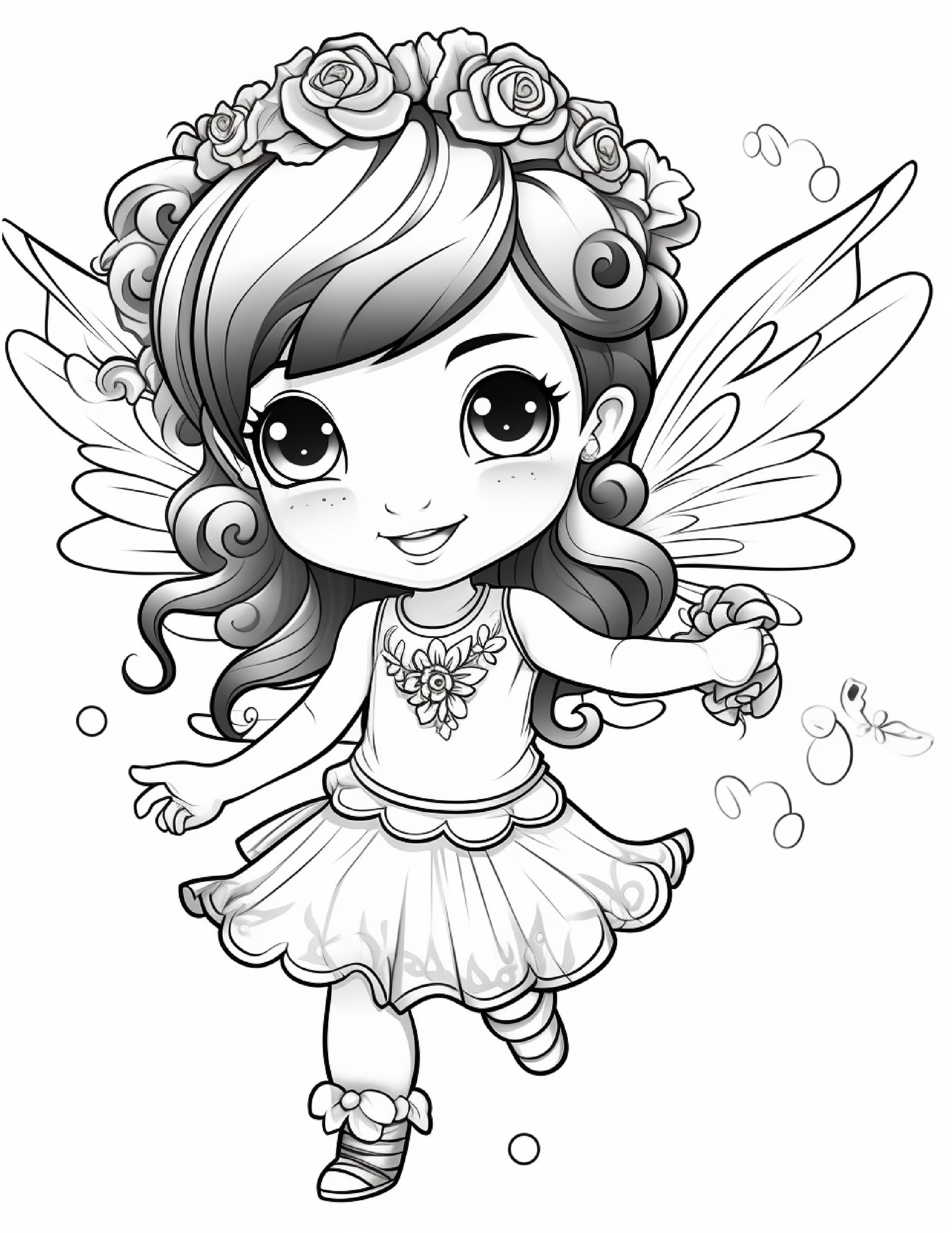 100 Cute Fairy Princess Coloring Pages for Kids, Fairy Princess ...