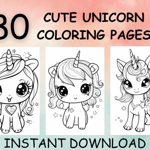 80 Cute Unicorn Coloring Pages for Kids, Unicorn Coloring Pages, Kids ...