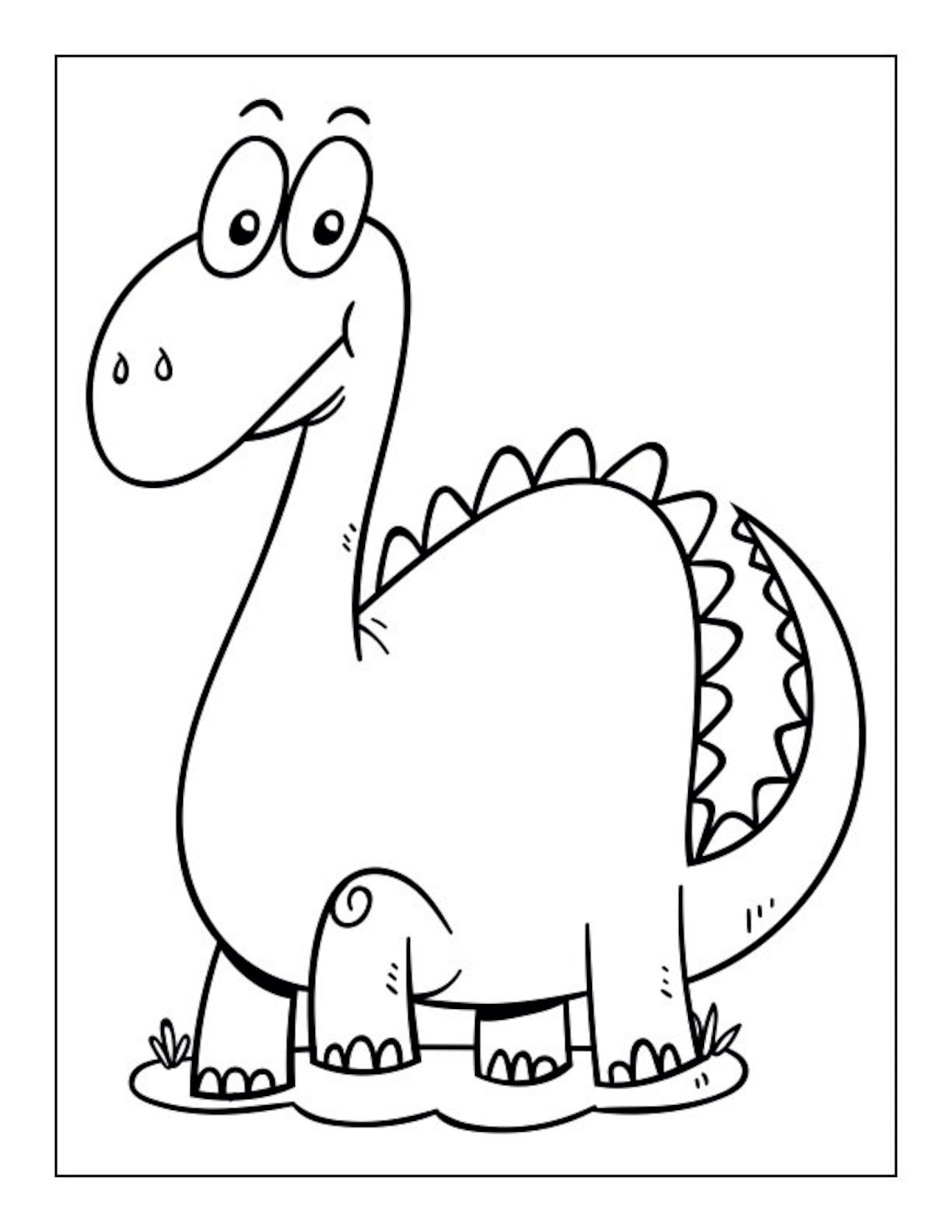 Cute Dinosaur Coloring Pages for Kids, Kids Coloring Pages, Dinosaur ...