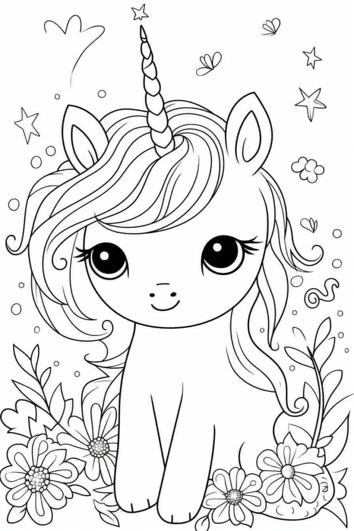 80 Cute Unicorn Coloring Pages for Kids, Unicorn Coloring Pages, Kids ...