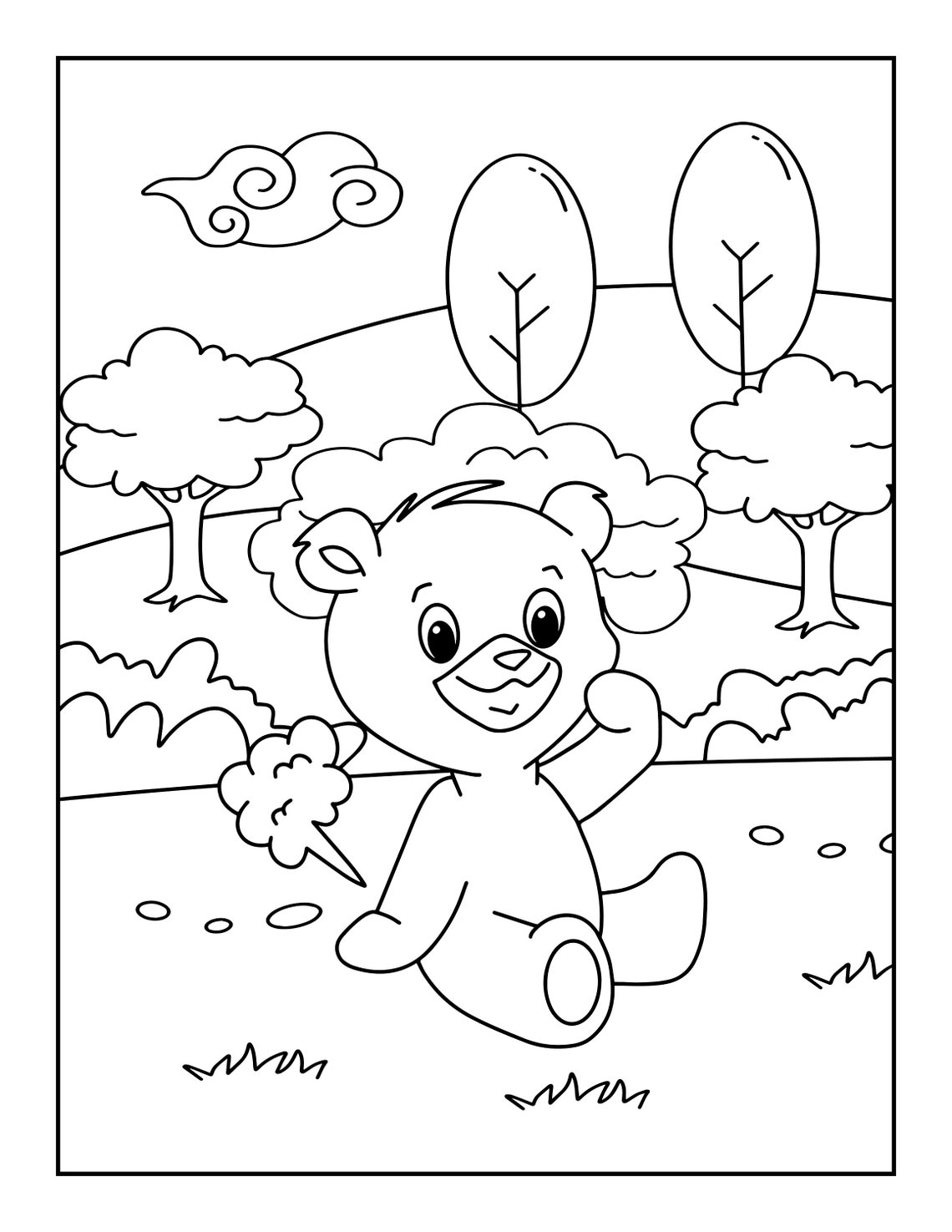 Cute Farting Animal Coloring Pages for Kids, Funny Farting Coloring ...