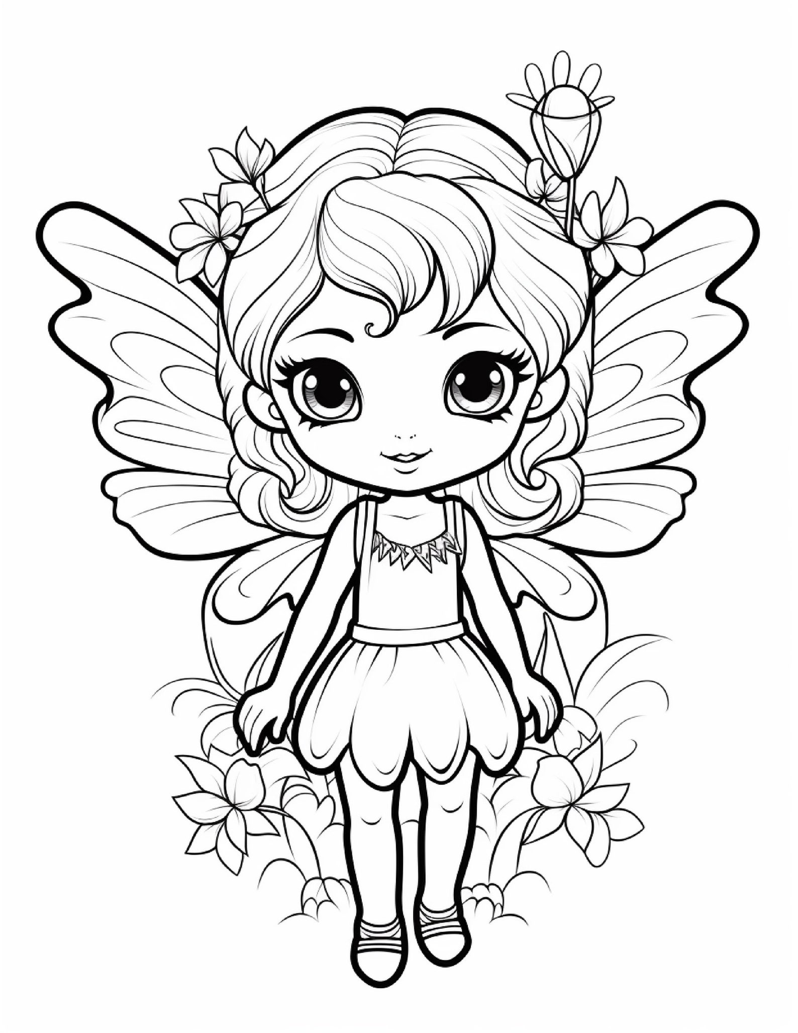 100 Cute Fairy Princess Coloring Pages for Kids, Fairy Princess ...