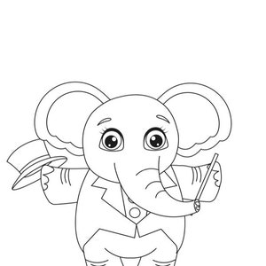 Little Elephant + Koala Coloring Pages for Kids, Coloring Pages for ...