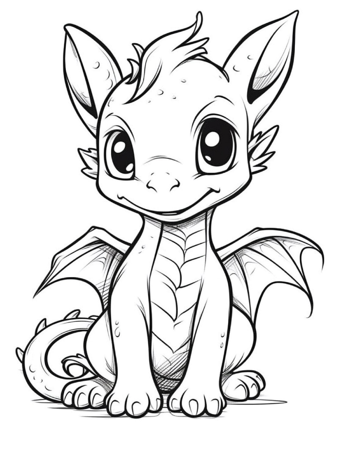 100 Cute Dragon Coloring Pages for Kids, Coloring Pages for Kids ...