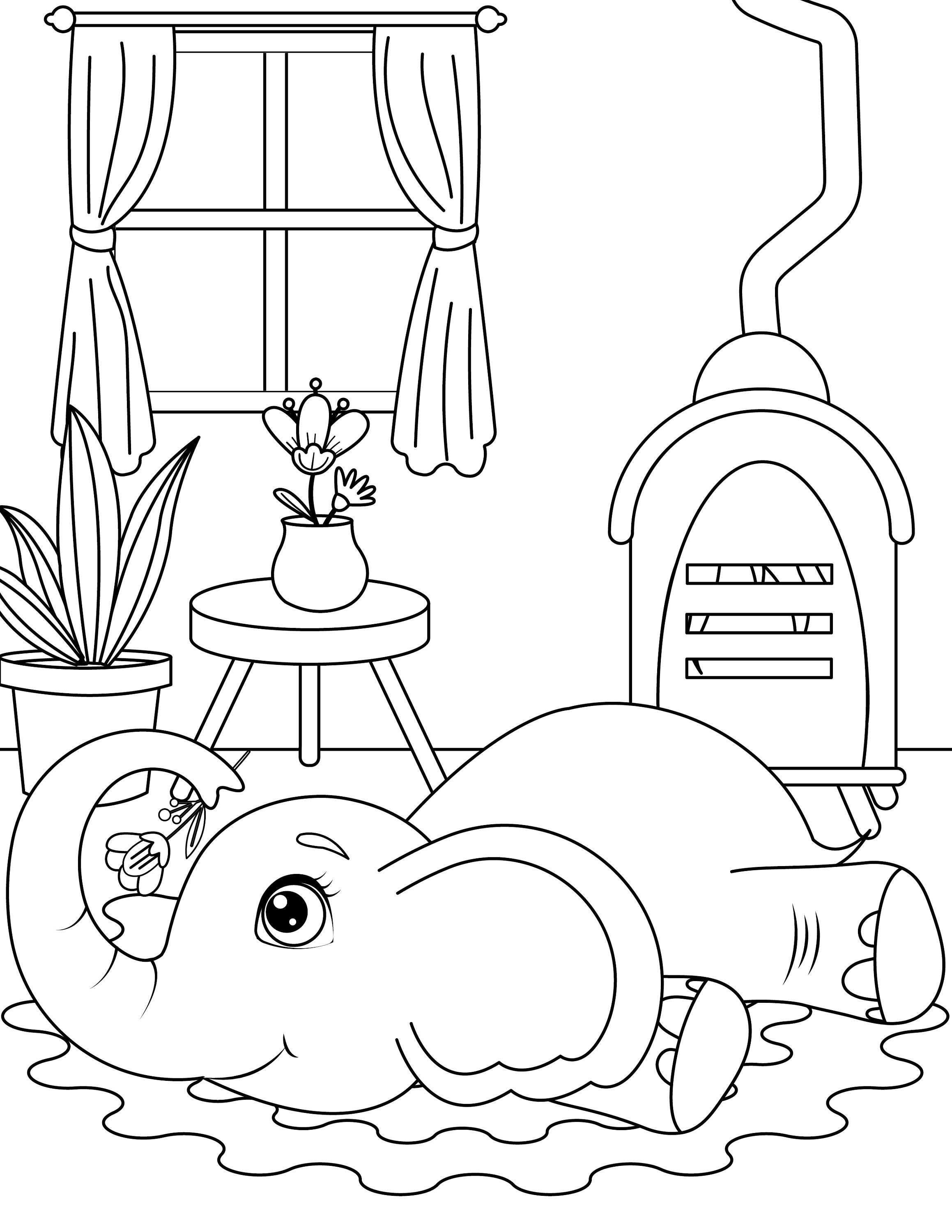 Little Elephants Coloring Pages for Kids, Elephant Coloring Pages, Kids ...