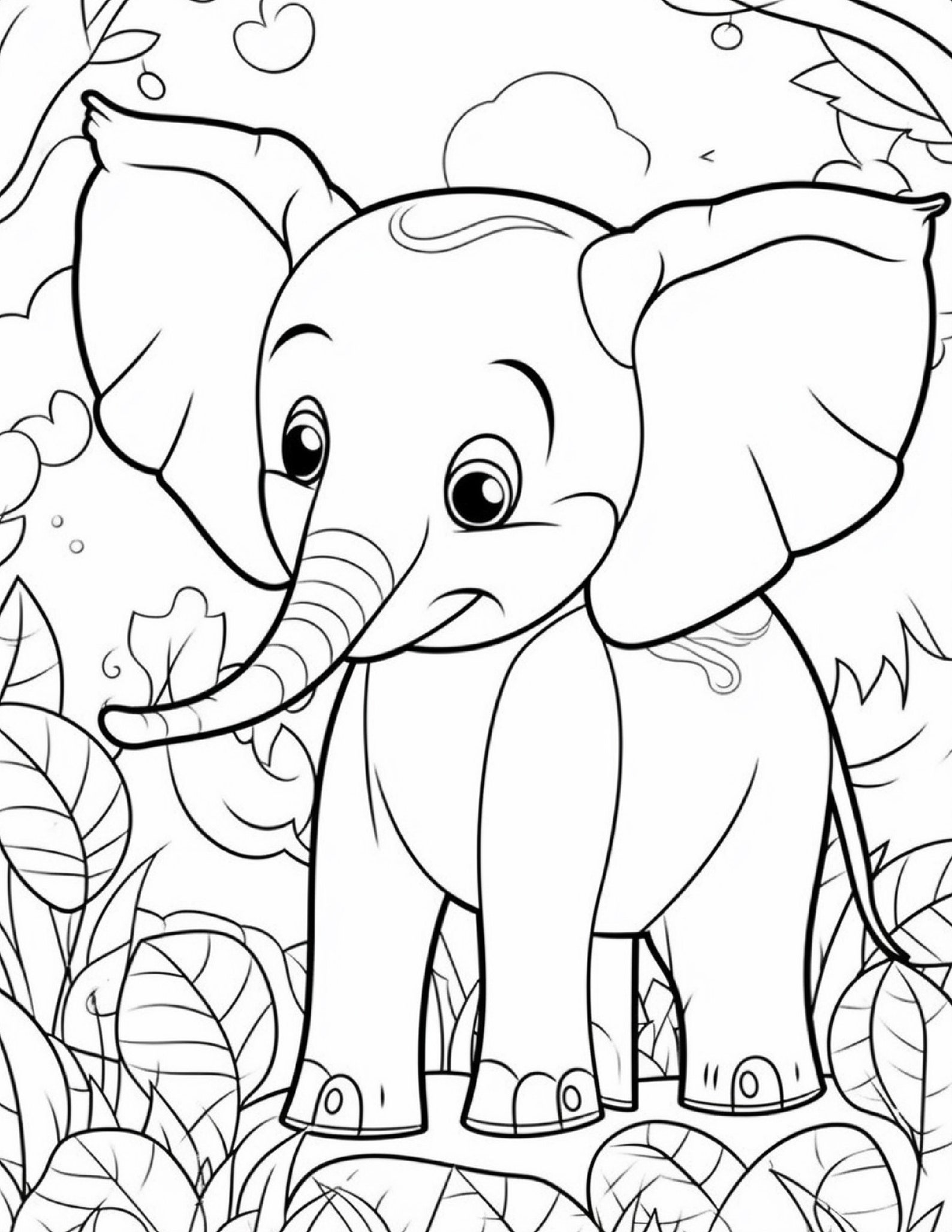150 Cute Animal Coloring Pages for Kids, Cute Animal Coloring Pages ...