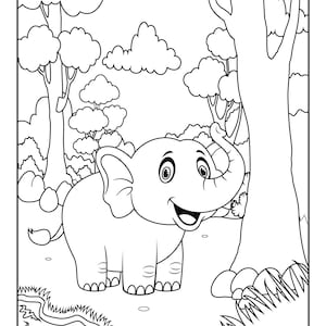 Wild Animals Coloring Pages for Kids, Wild Animals Coloring Book for ...