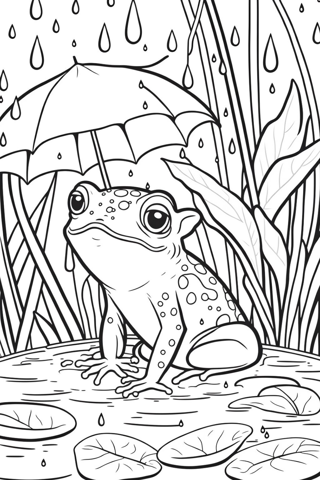 Frog Coloring Pages for Kids, Frog Coloring Book for Kids, Frog ...