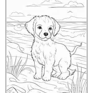 Cute Dog Coloring Pages for Kids, Dog Coloring Pages for Kids, Coloring ...