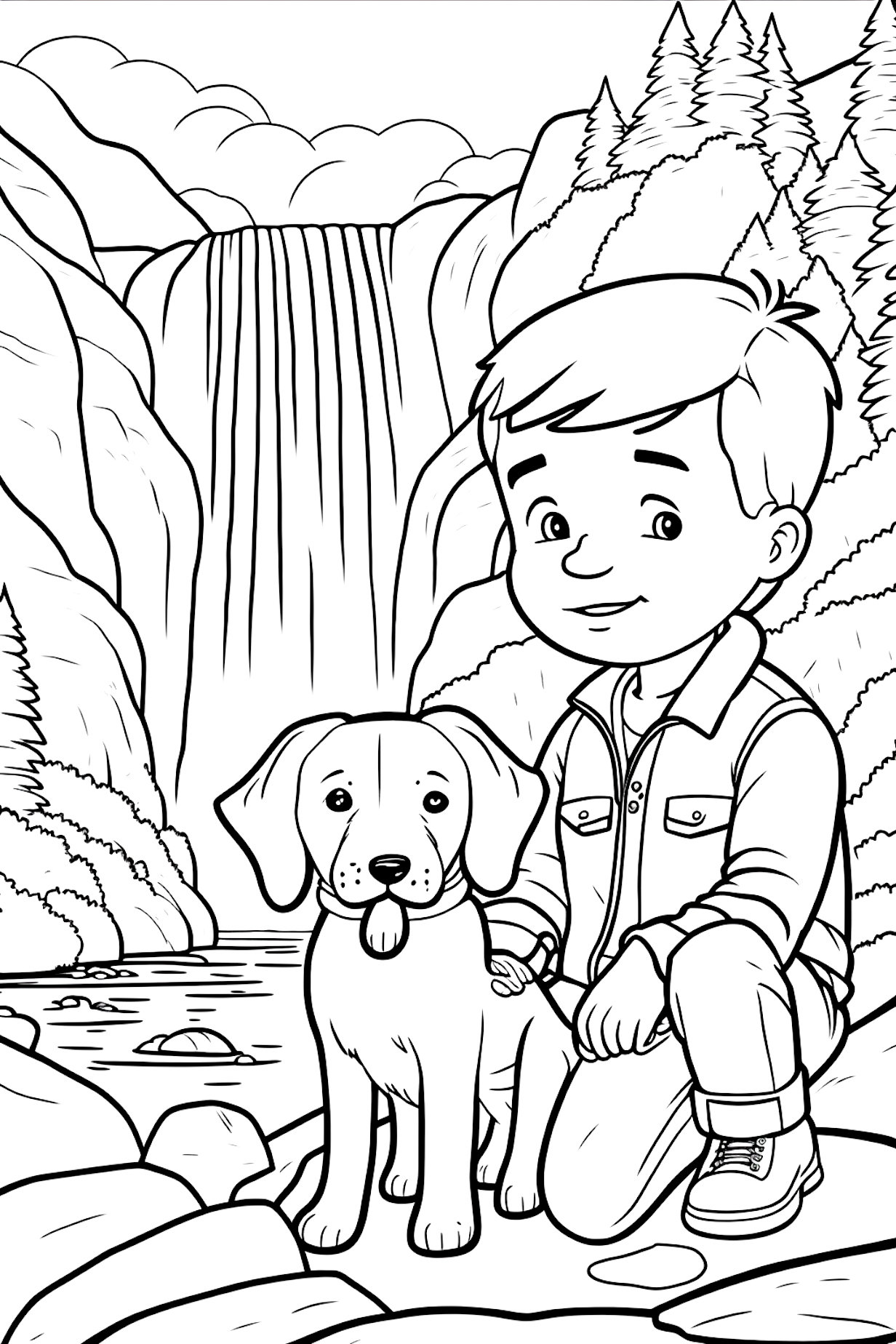 Mountain Adventure Coloring Pages for Kids, Coloring Pages for Kids ...