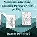 Mountain Adventure Coloring Pages for Kids, Coloring Pages for Kids ...