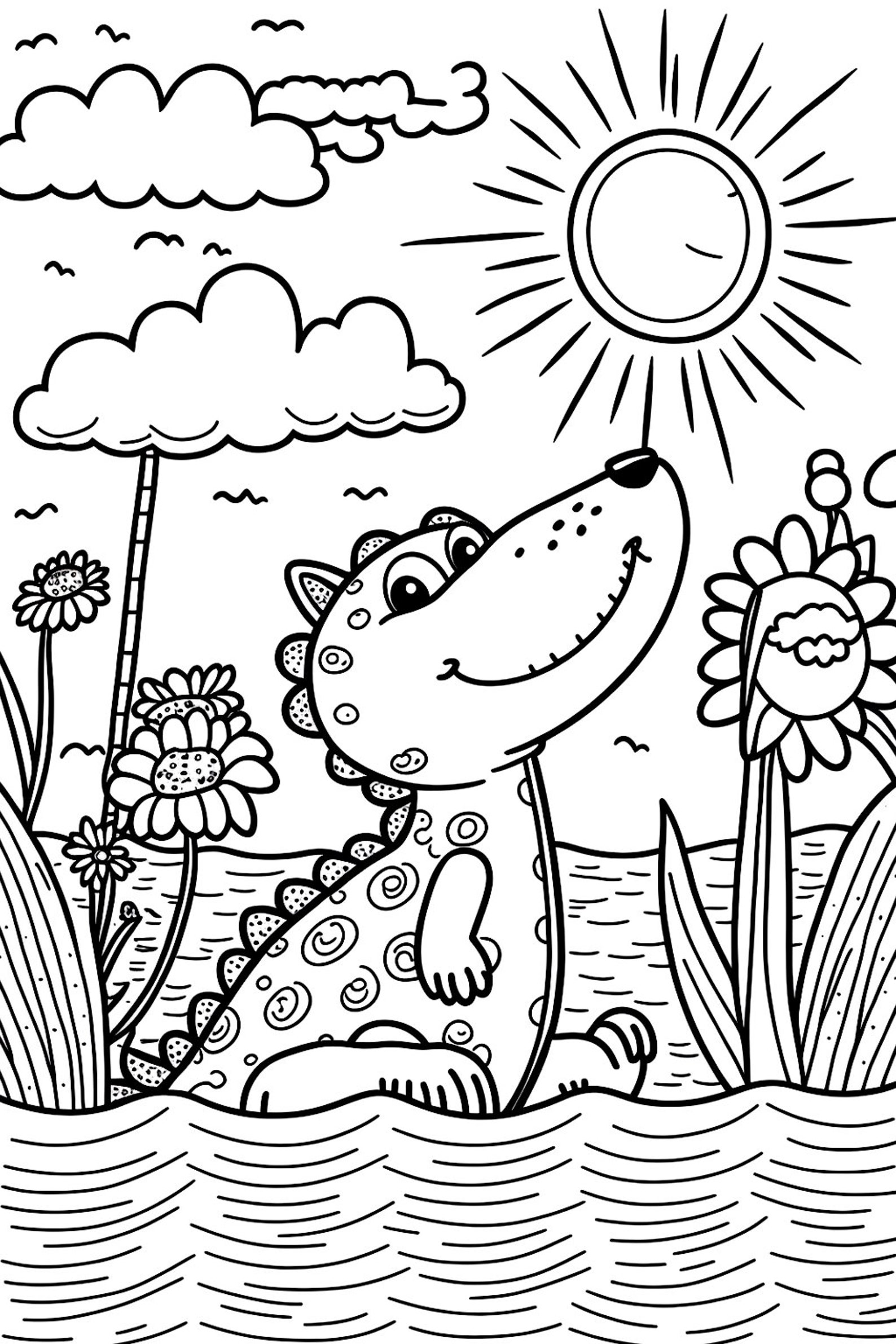 Animal Summer Coloring Pages for Kids, Animal Coloring Pages for Kids ...