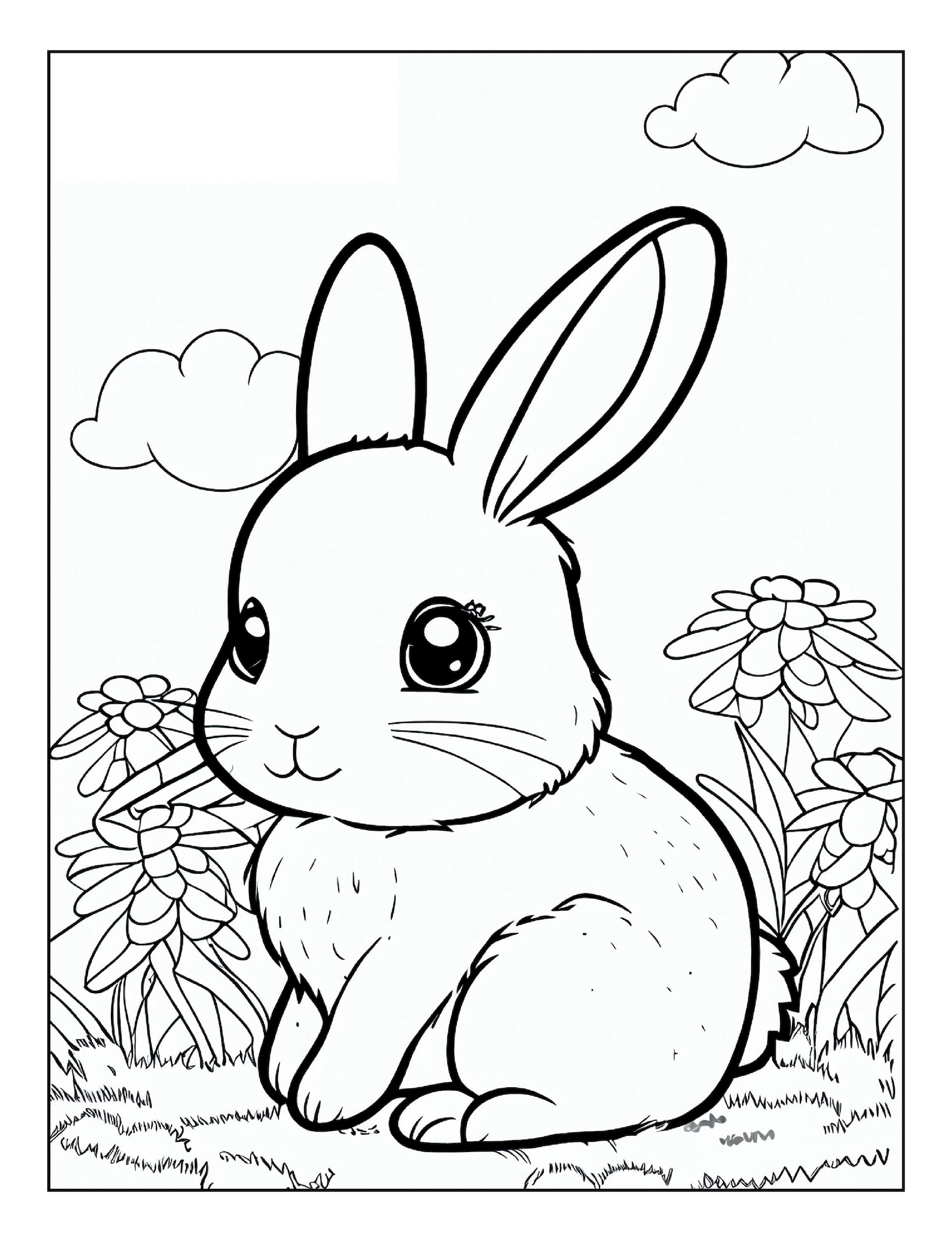 Cute Animals Coloring Pages for Kids, Cute Animals Coloring Book for ...