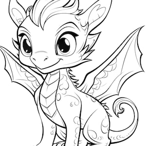 100 Cute Dragon Coloring Pages for Kids, Coloring Pages for Kids ...