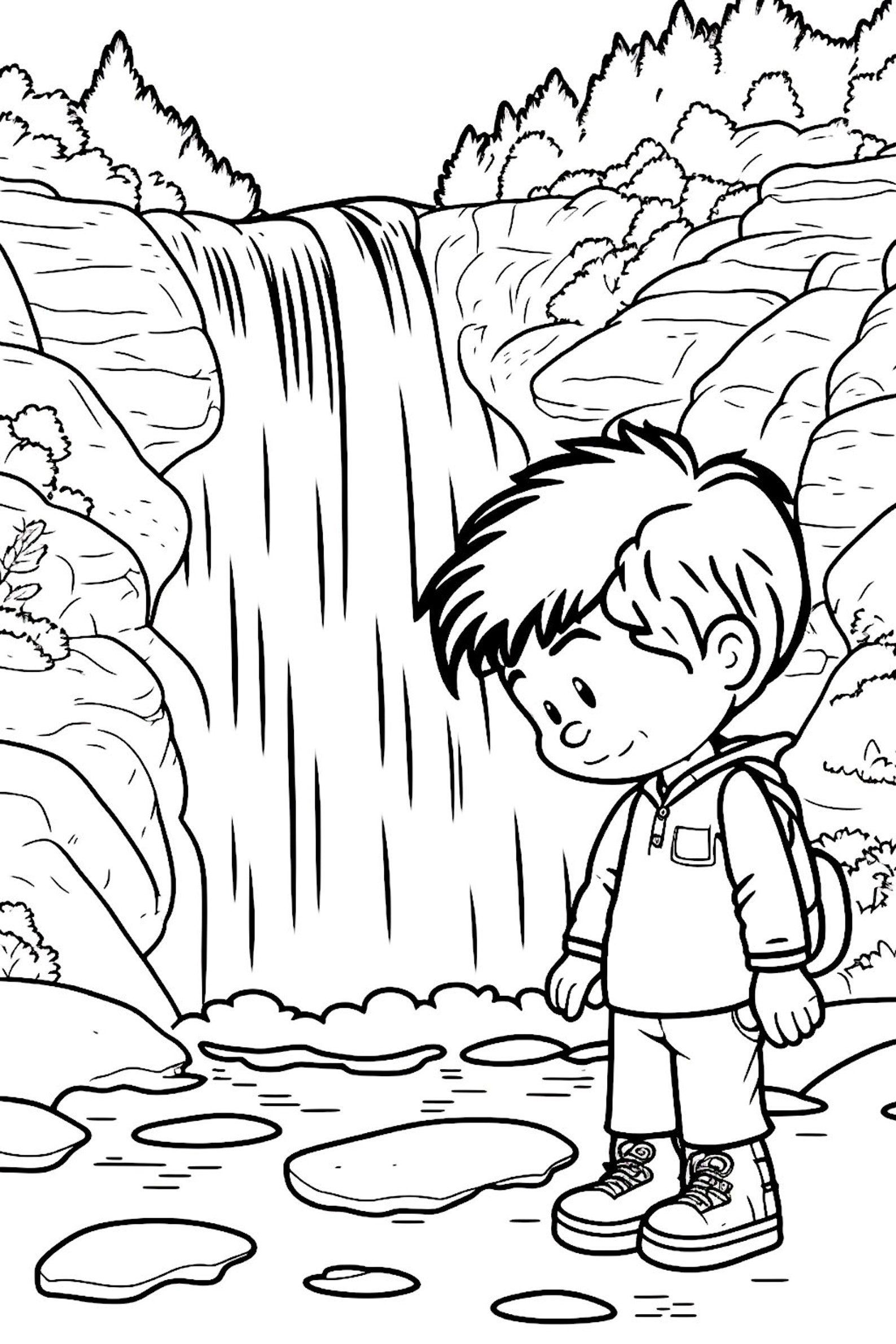 Mountain Adventure Coloring Pages for Kids, Coloring Pages for Kids ...