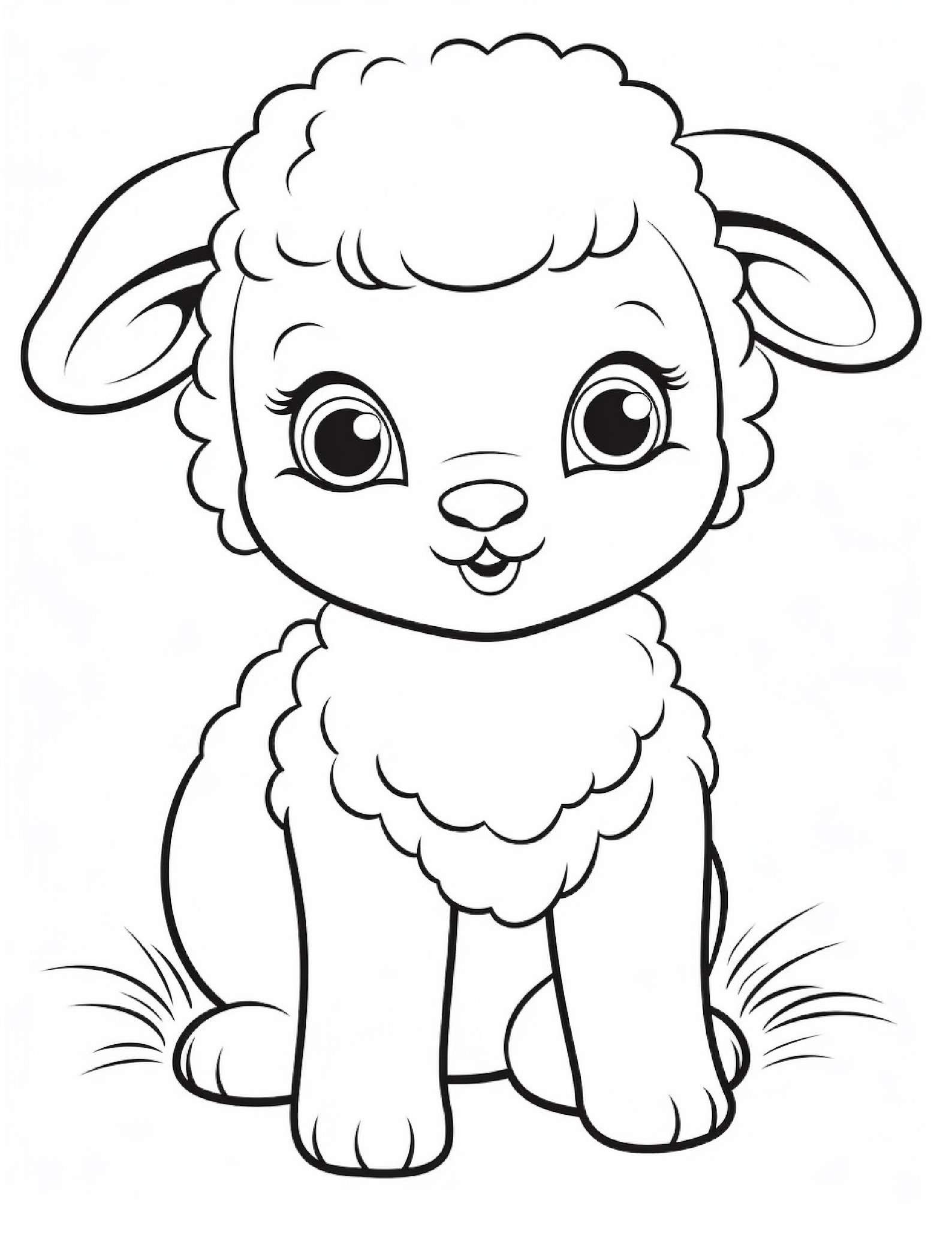 120 Cute Animal Coloring Pages for Kids Vol. 1, Cute Animal Coloring ...