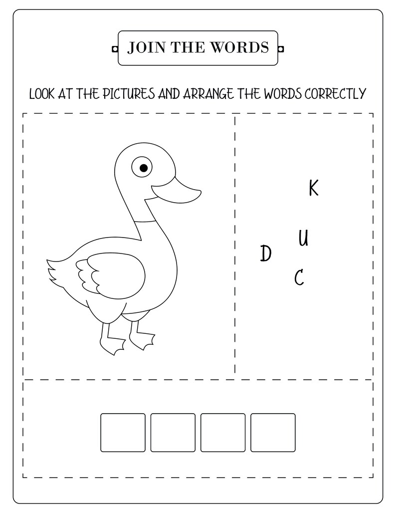 Word Scramble for Kids, Word Scramble and Coloring Pages for Kids, Kids ...