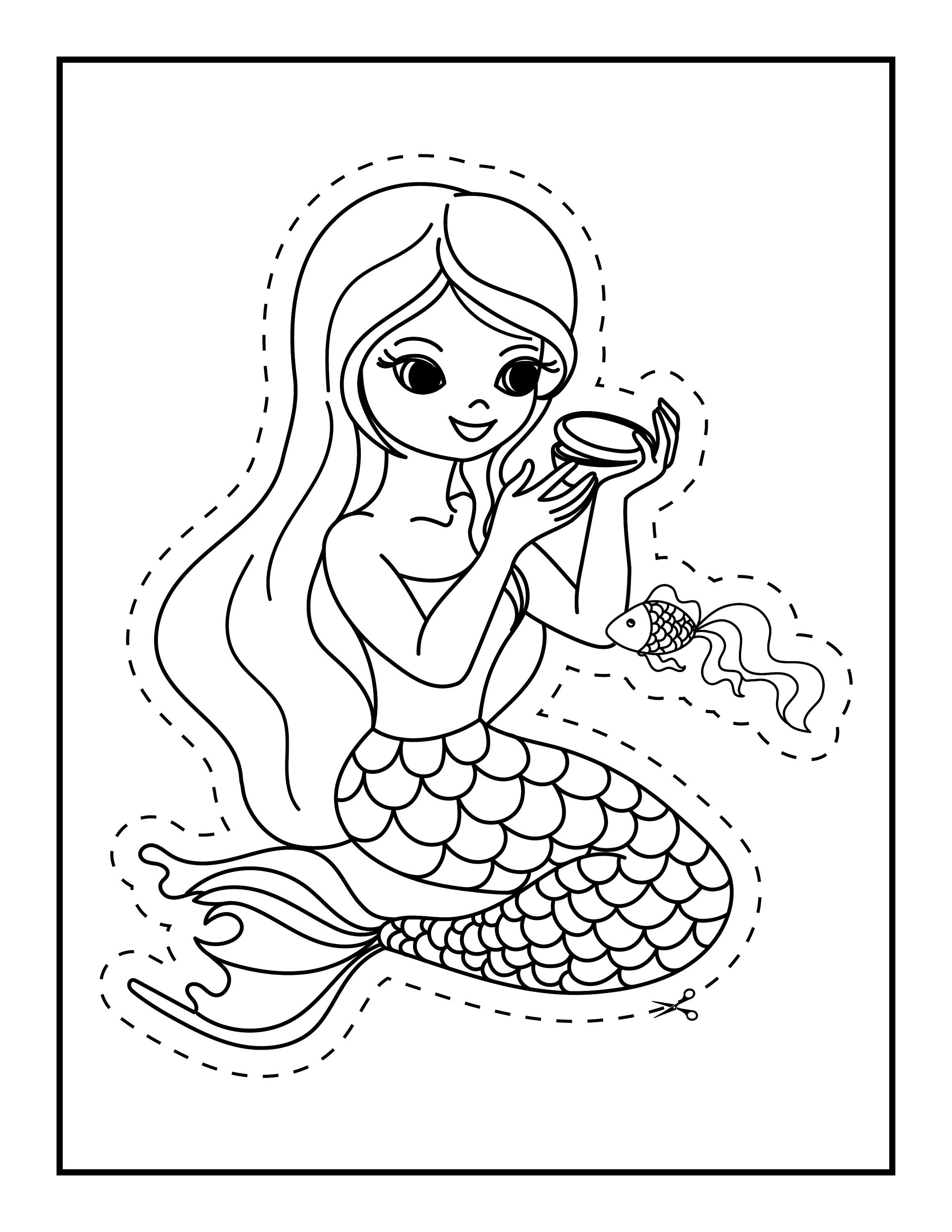 Mermaid Activity Pages for Kids, Mermaid Activity Pack, Coloring Pages ...