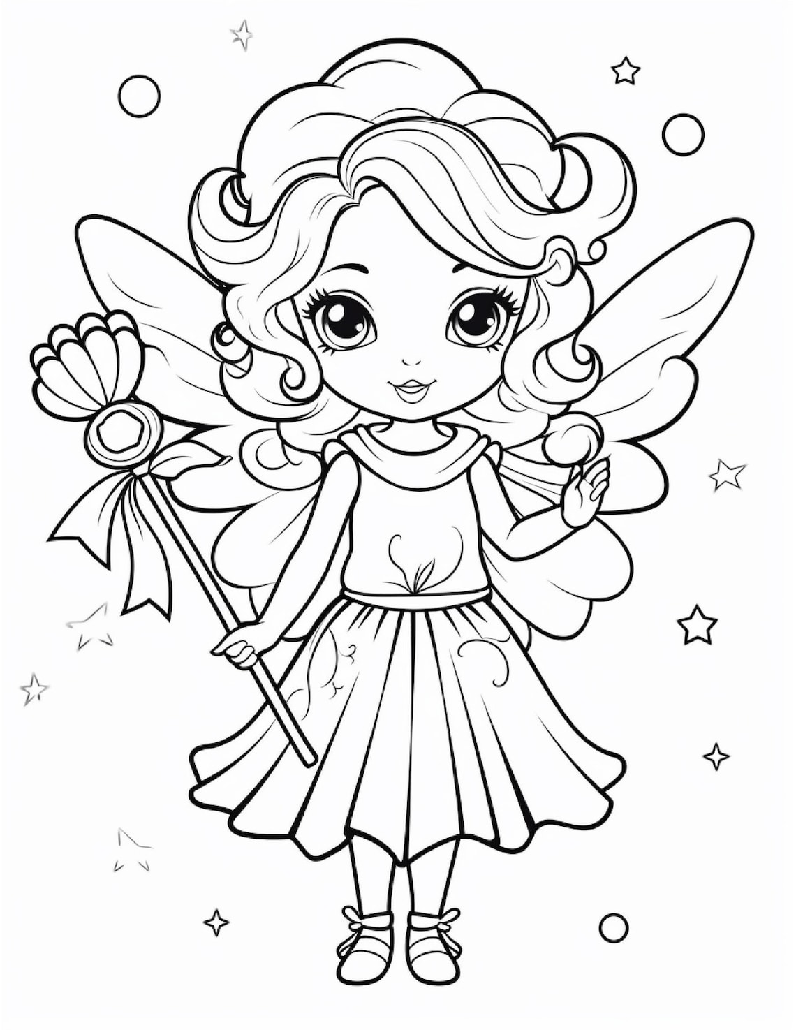 100 Cute Fairy Princess Coloring Pages for Kids, Fairy Princess ...