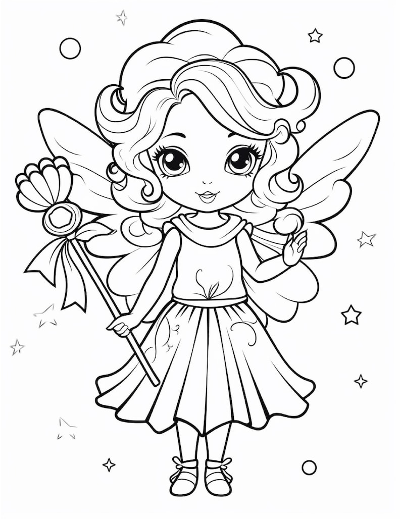 100 Cute Fairy Princess Coloring Pages for Kids, Fairy Princess ...