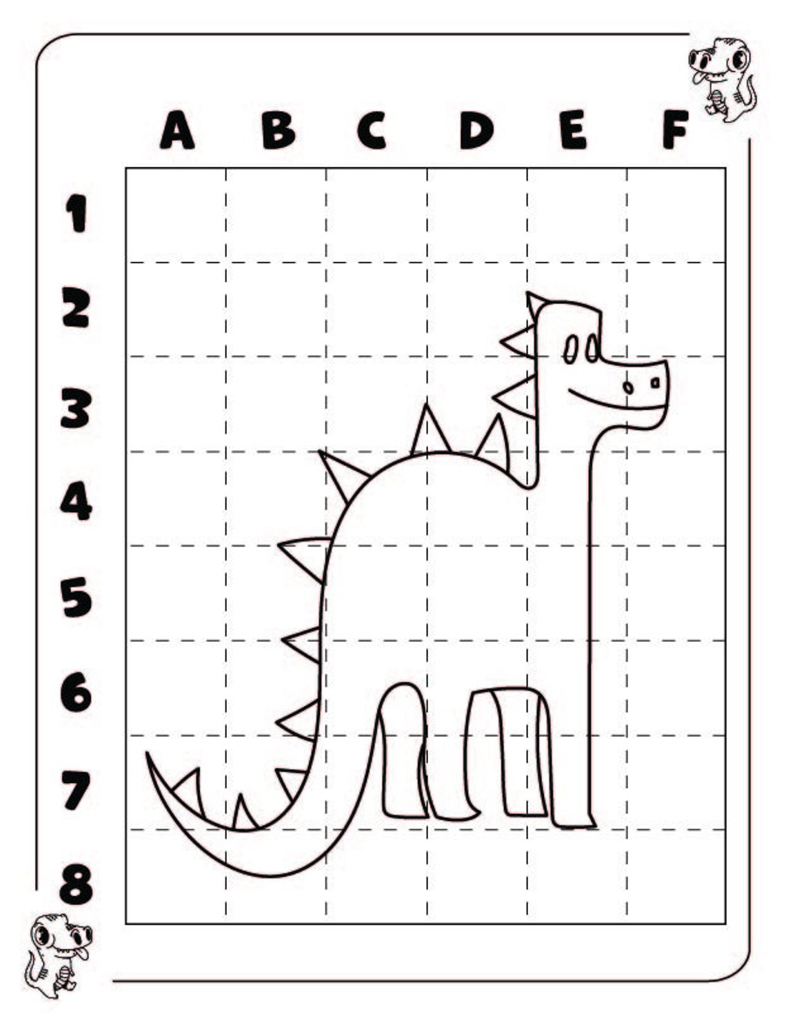 How to Draw Dinosaurs Drawing and Coloring Pages for Kids, How to Draw ...