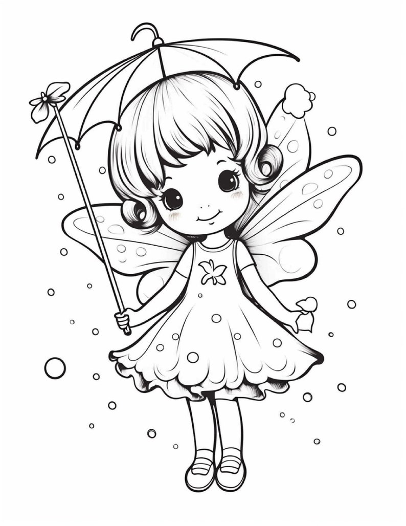 100 Cute Fairy Princess Coloring Pages for Kids, Fairy Princess ...