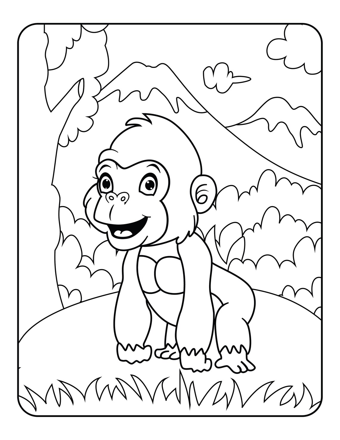 Animal Coloring Pages Bundle, Coloring Pages for Kids, Cute Animal ...