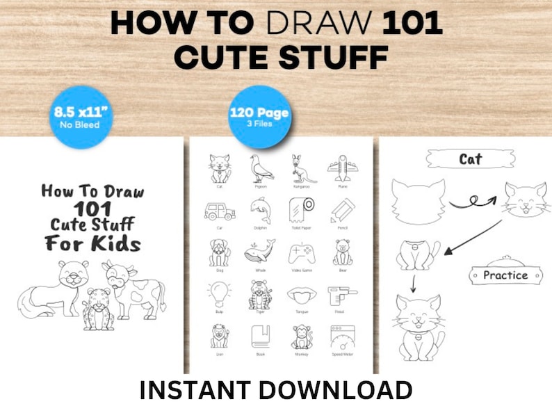 How to Draw 101 Cute Stuff for Kids, How to Draw, How to Draw for Kids ...