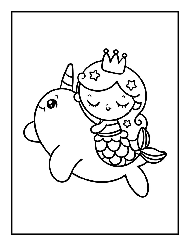 Mermaid Activity Pages for Kids, Mermaid Activity Pack, Coloring Pages ...