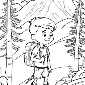 Mountain Adventure Coloring Pages for Kids, Coloring Pages for Kids ...
