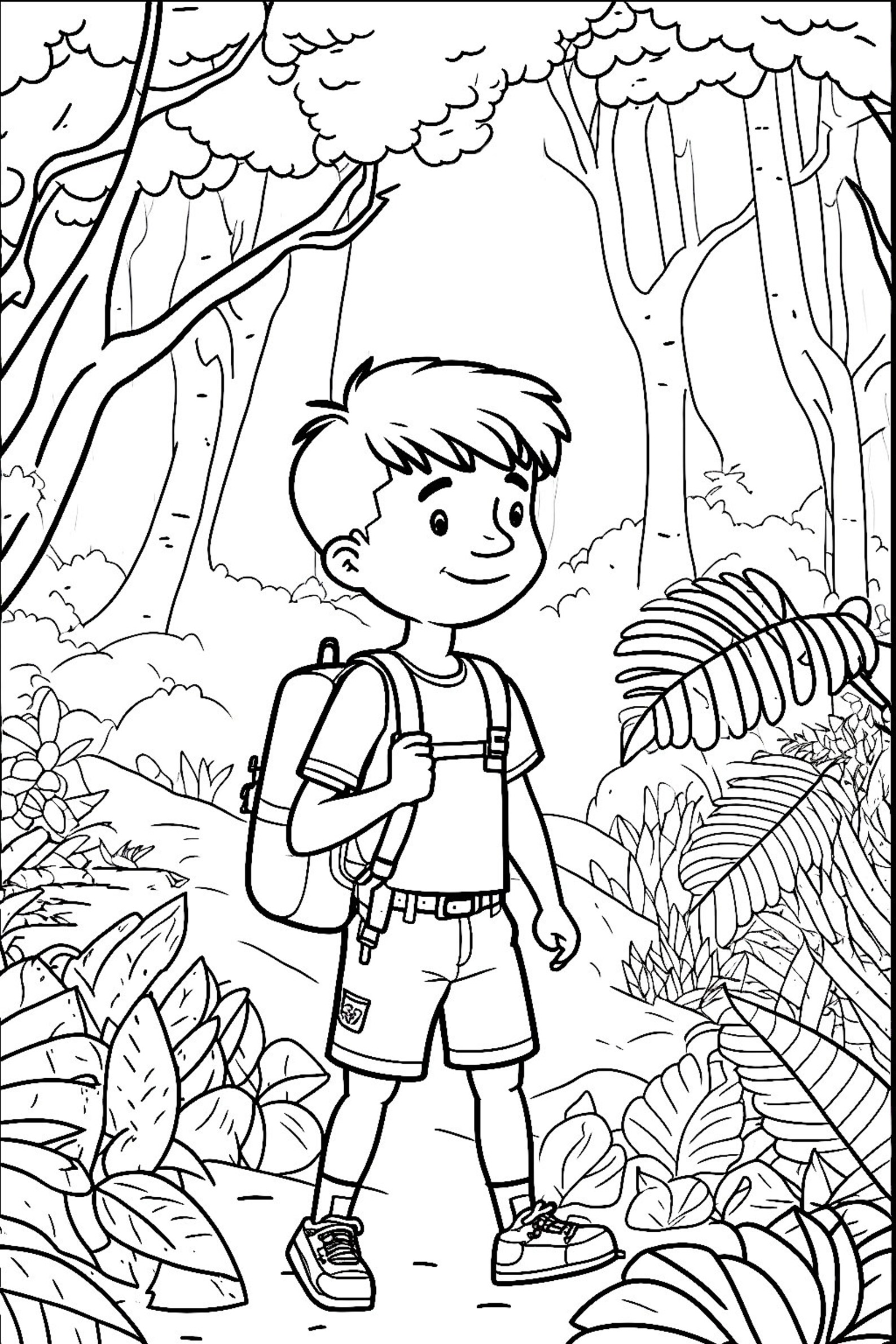 Camping Adventure Coloring Pages for Kids, Camping Coloring Pages for ...