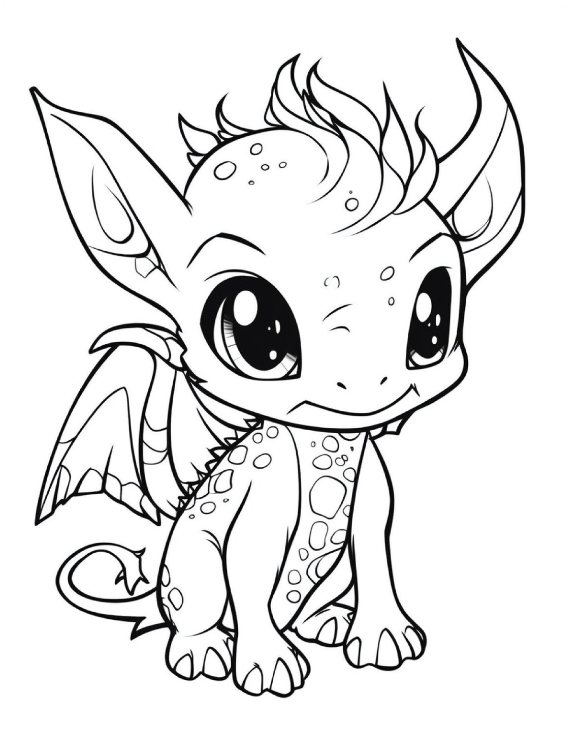 100 Cute Dragon Coloring Pages for Kids, Coloring Pages for Kids ...