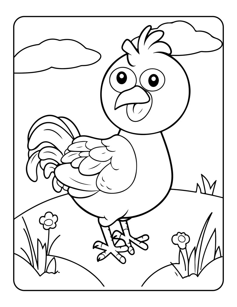 Animal Coloring Pages Bundle, Coloring Pages for Kids, Cute Animal ...