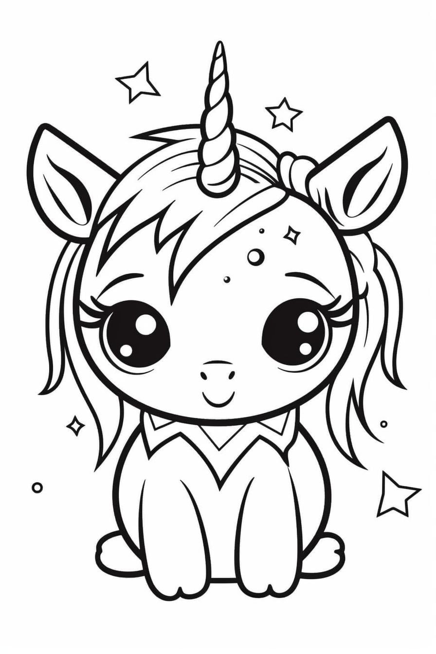 80 Cute Unicorn Coloring Pages for Kids, Unicorn Coloring Pages, Kids ...
