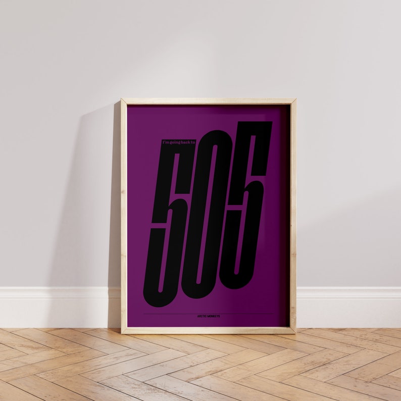 505 Arctic Monkeys Print, Music Lyrics Poster, Home Wall Art ...