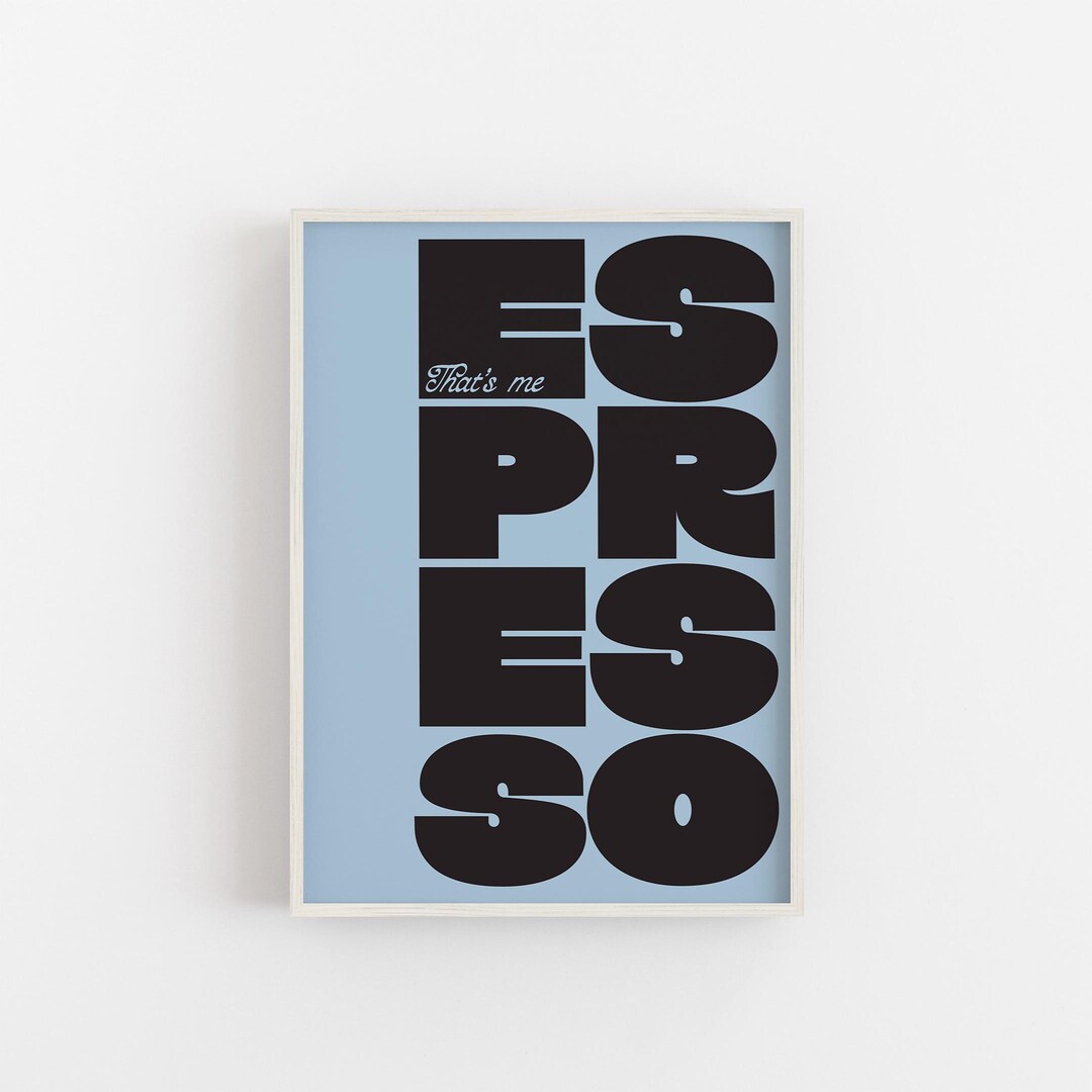 Espresso Sabrina Carpenter Print, Music Lyrics Poster, Wall Art ...