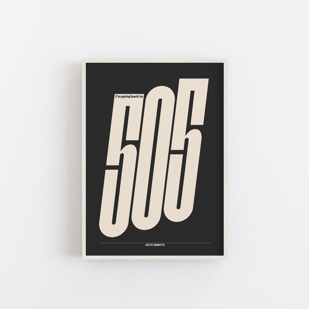 505 Arctic Monkeys Print, Music Lyrics Poster, Home Wall Art ...